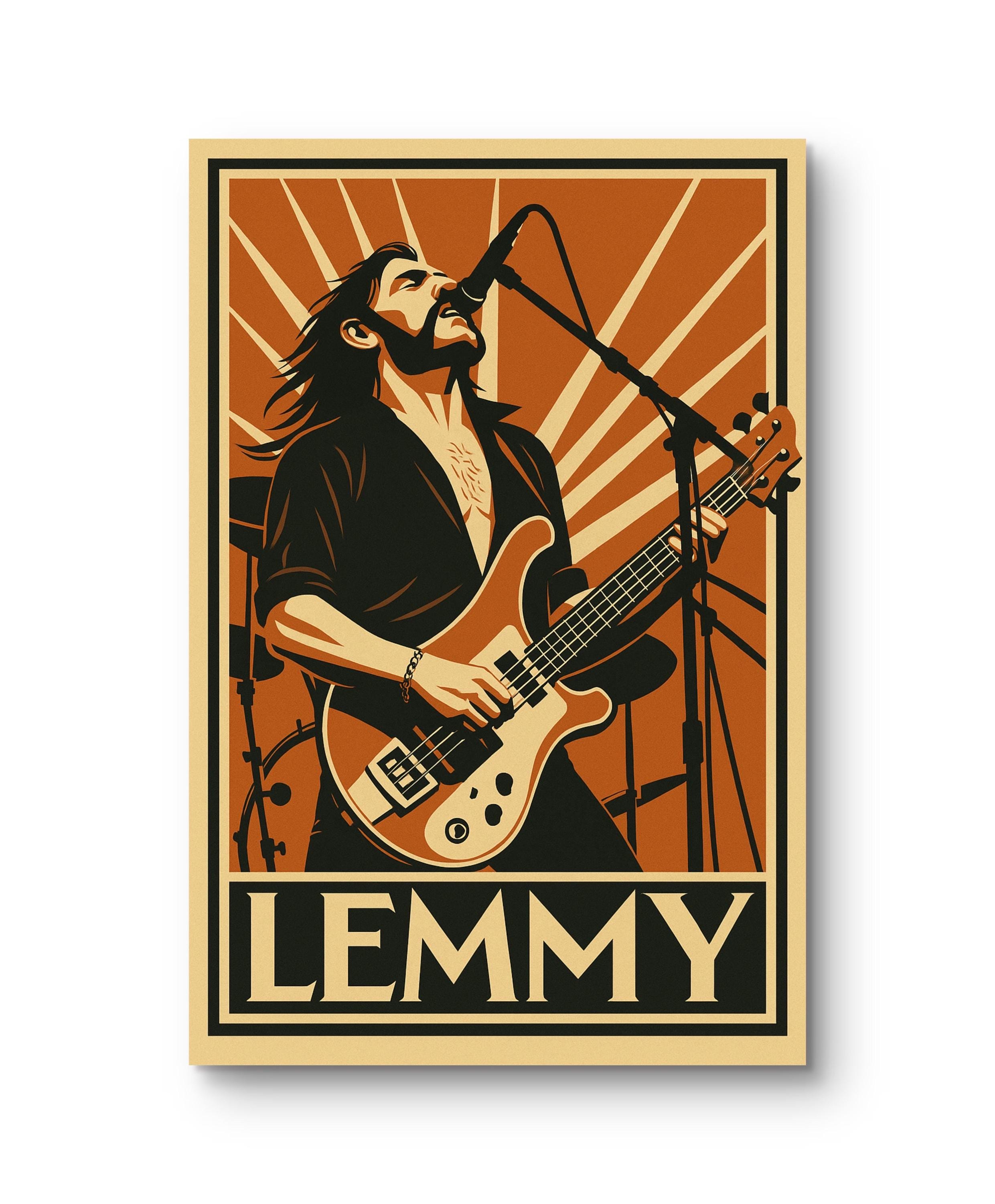 Lemmy Motörhead Metal Sign – Art Deco Vintage Rock Music Fan Art - Etsy