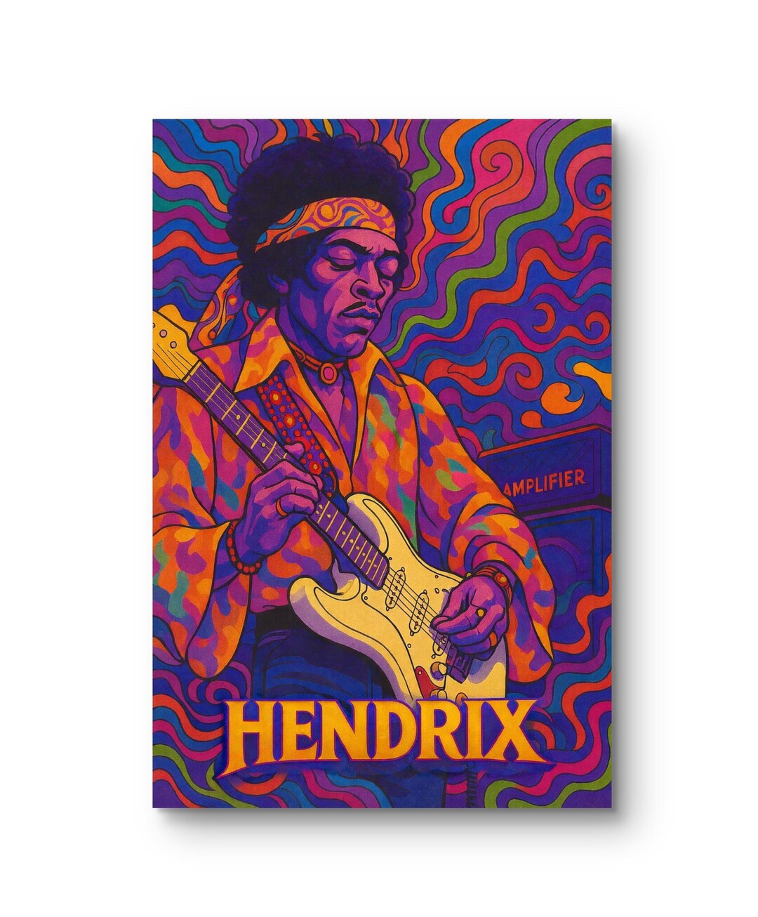 Jimi Hendrix Metal Sign – Art Deco Vintage Rock Music Fan Art - Etsy