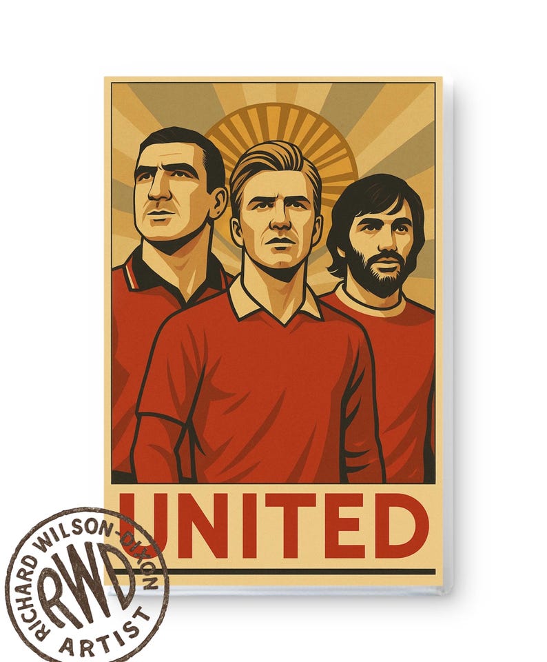 Manchester United Metal Sign Wall Decor | Vintage Art Deco Style - Etsy