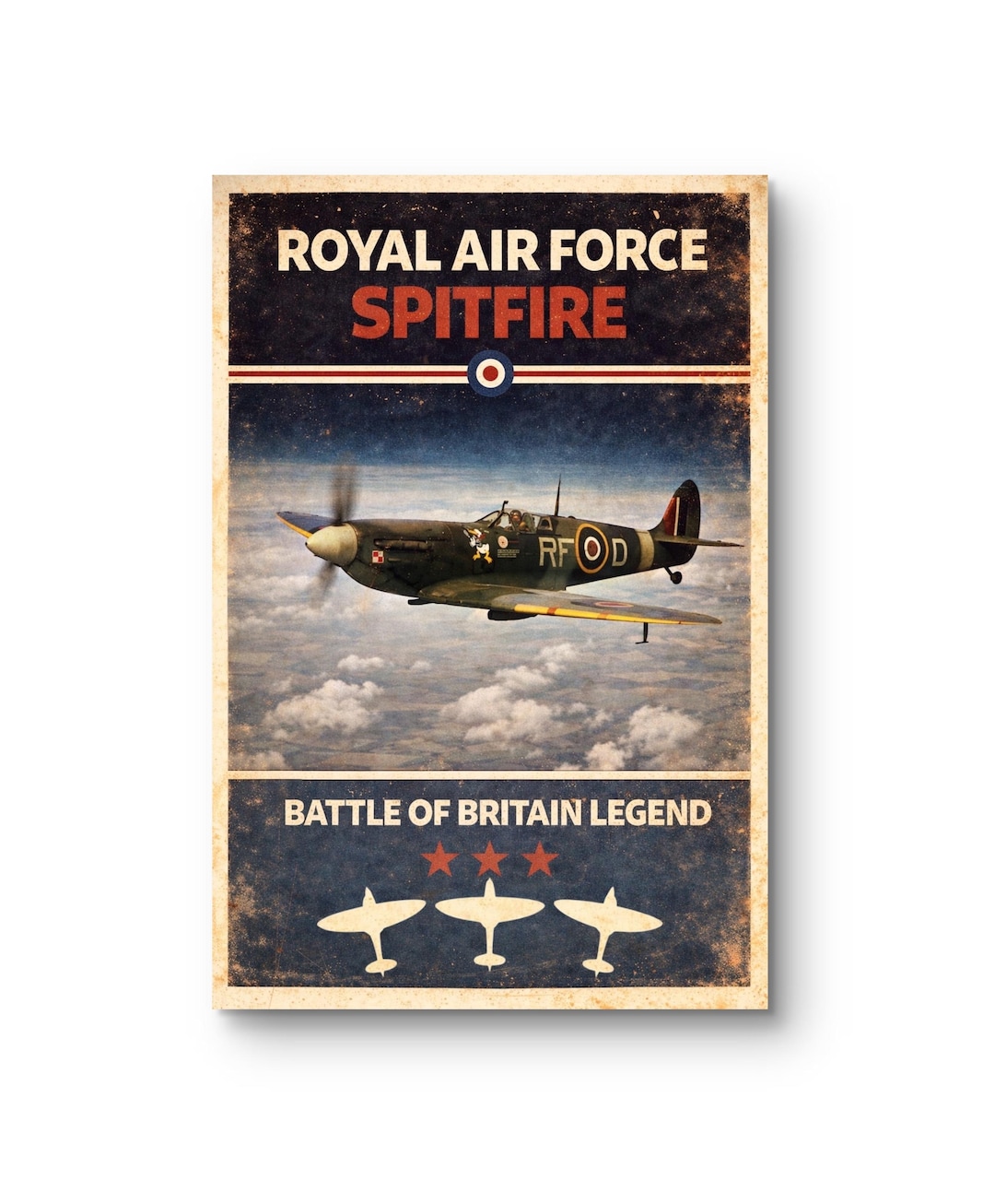 RAF Spitfire Metal Sign | Retro Military Aviation Wall Art - Etsy
