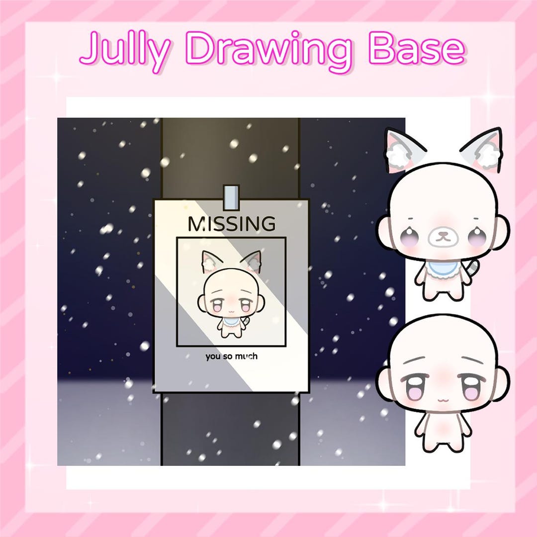 P2U YCH Chibi Drawing Base Missing You so Much - Etsy
