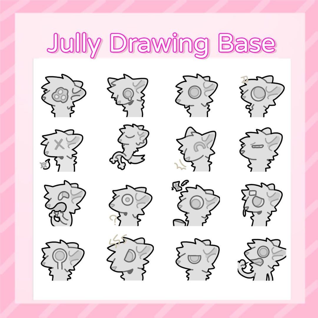Silly Dog YCH Emotes Pack Base (commercial) - Etsy