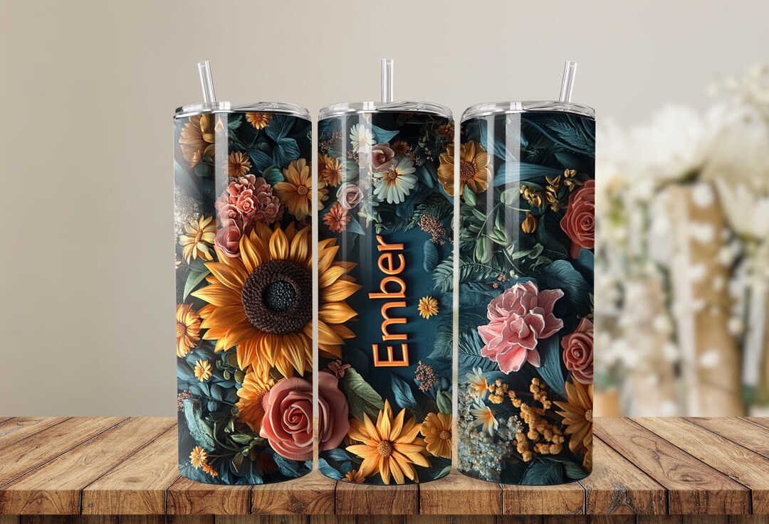 Ember 3D Art for 20oz Tumbler Wrap – Perfect for Personalized Names ...