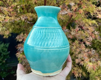 Turquoise Teal Blue Handmade Small Pottery Vase Bud Vase Home Decor - Etsy