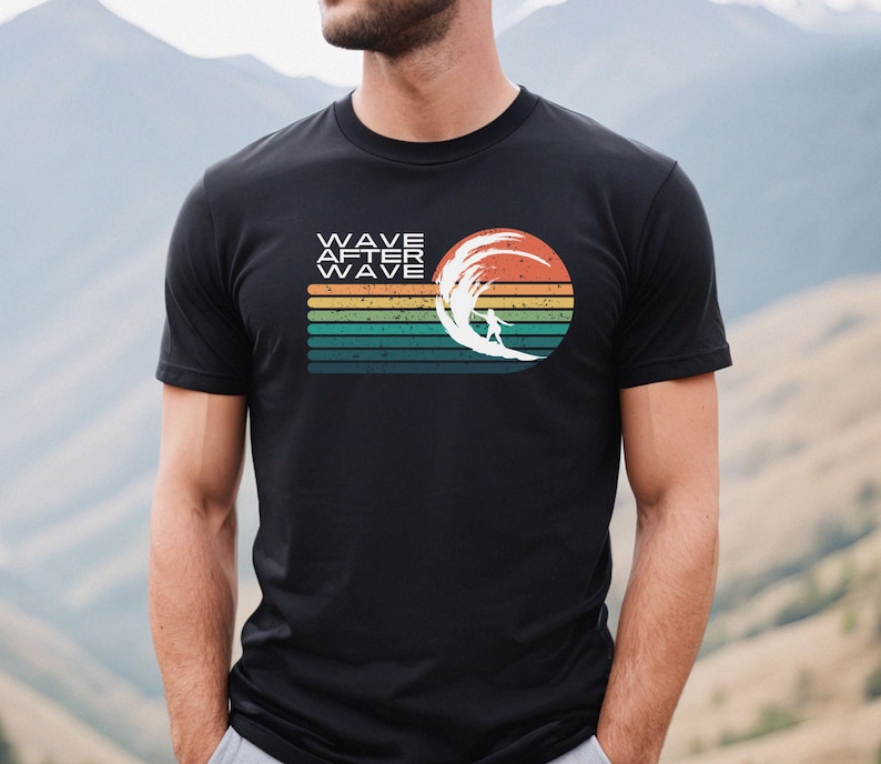 Surfer T-shirt, Wave After Wave, Surfing Shirt, Gift for Surfers ...