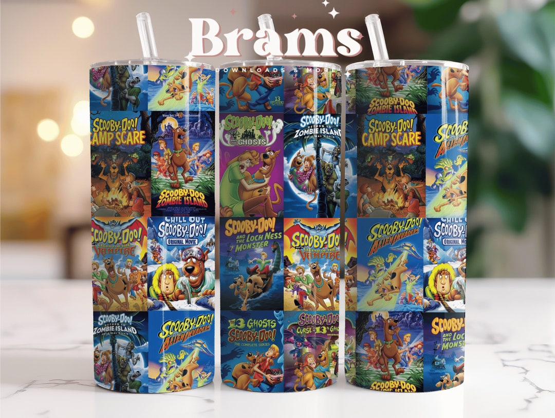 20oz Scooby Doo Movies Tumbler Wrap, Classic Movies, Scoob PNG, Instant ...