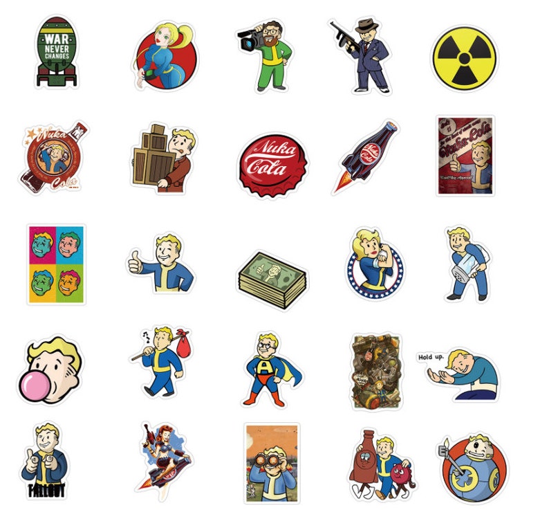 Fallout Stickers 50 Stickers Decal Lot Sticker Set - Etsy