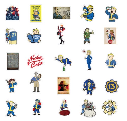Fallout Stickers 50 Stickers Decal Lot Sticker Set - Etsy