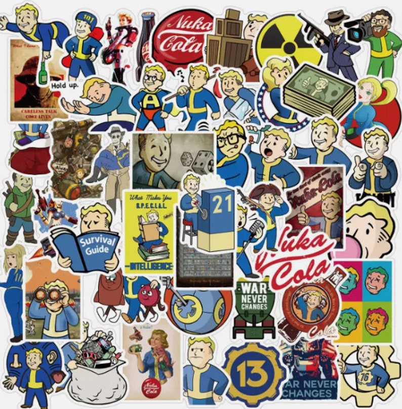 Fallout Stickers 50 Stickers Decal Lot Sticker Set - Etsy