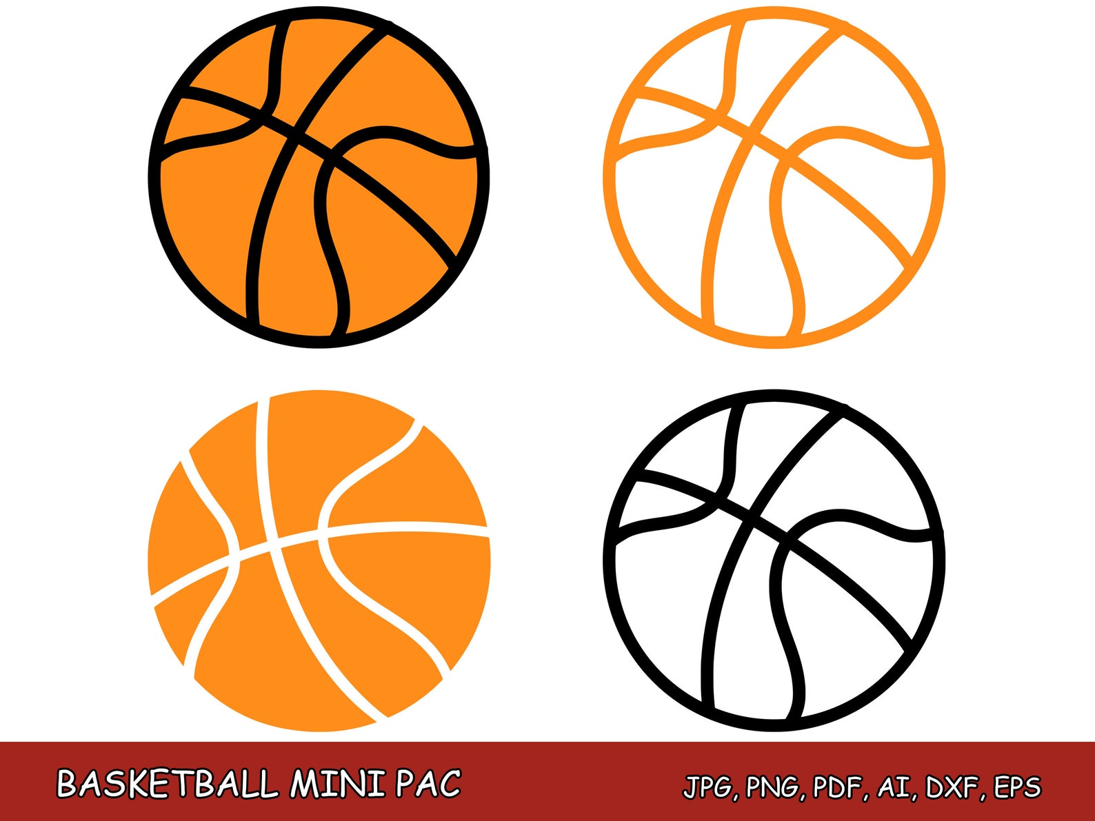 Basketball SVG Files Basketball Cut Files Basketball Vector Files ...