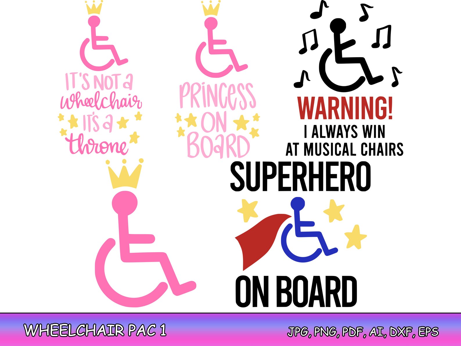 Wheelchair Svg Bundle, Wheelchair Svg, Handicap Svg, Disability Sign ...