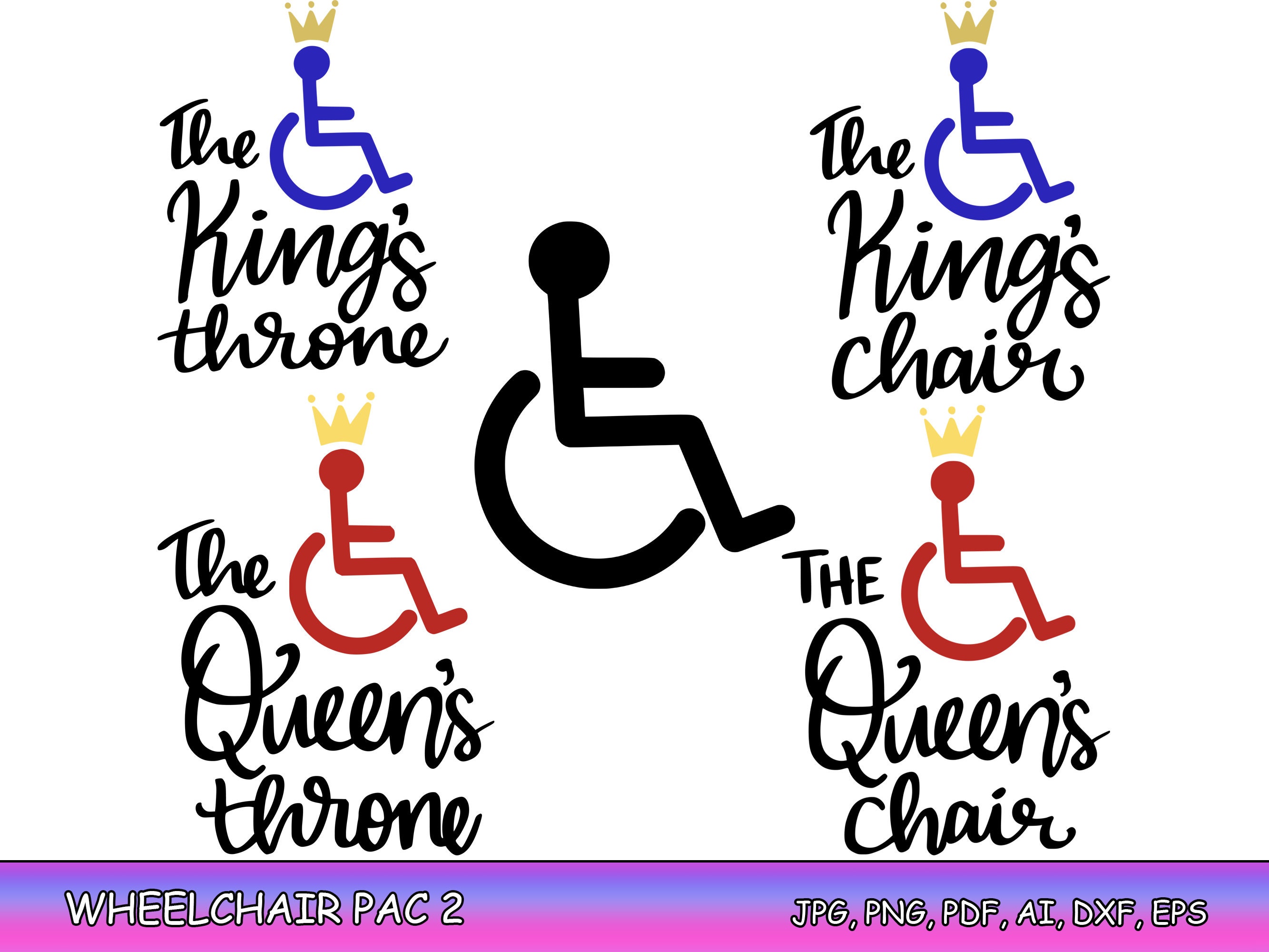 Wheelchair Svg Bundle, Wheelchair Svg, Handicap Svg, Disability Sign ...