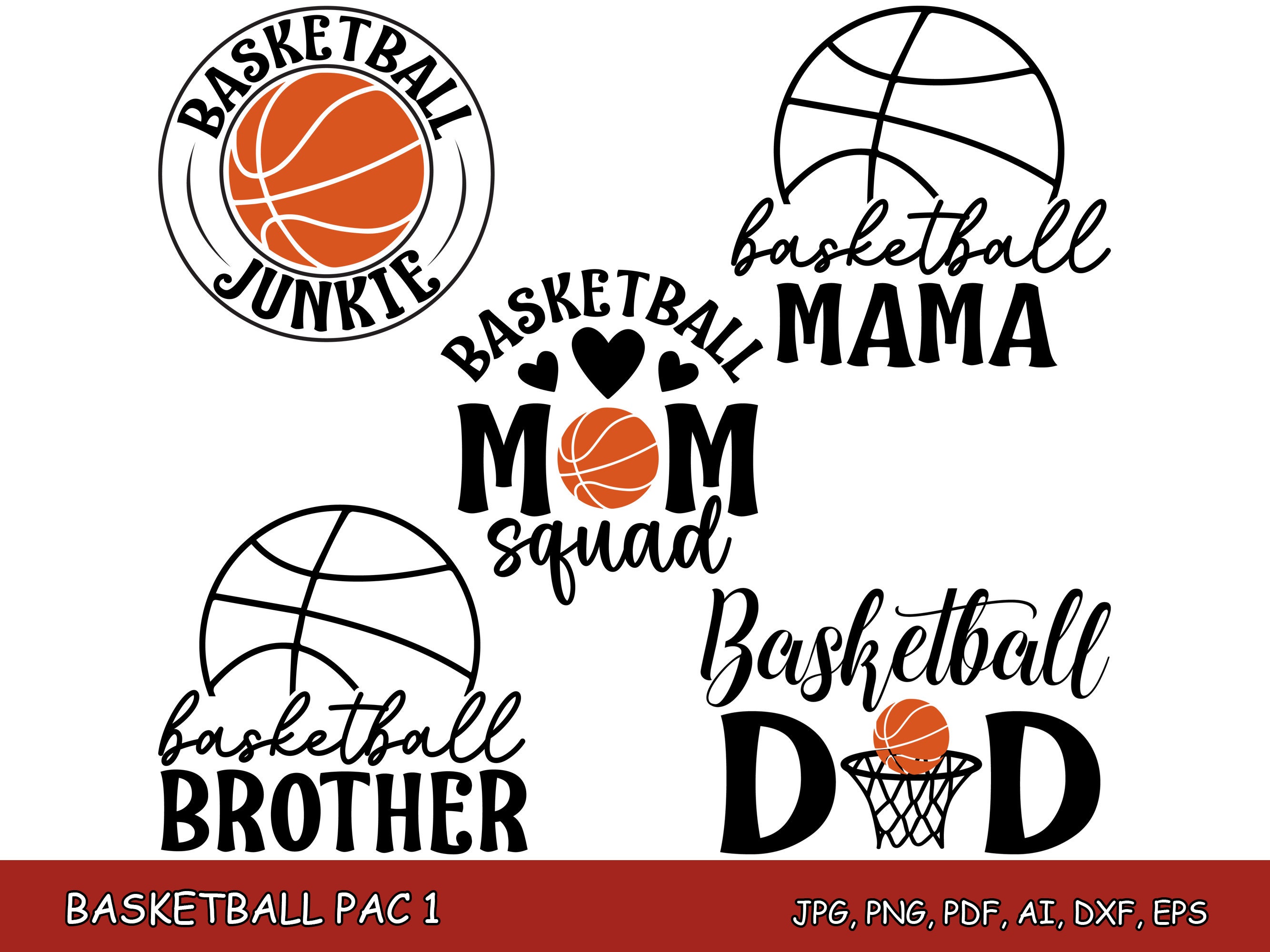 Powerful Dunks: Basketball SVG Bundle With Clipart and Cut - Etsy