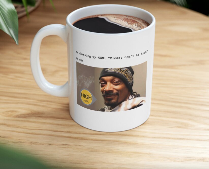 Diabetes Gift, Funny Snoop Dogg Mug, Ceramic Mug, Gift for Diabetics ...
