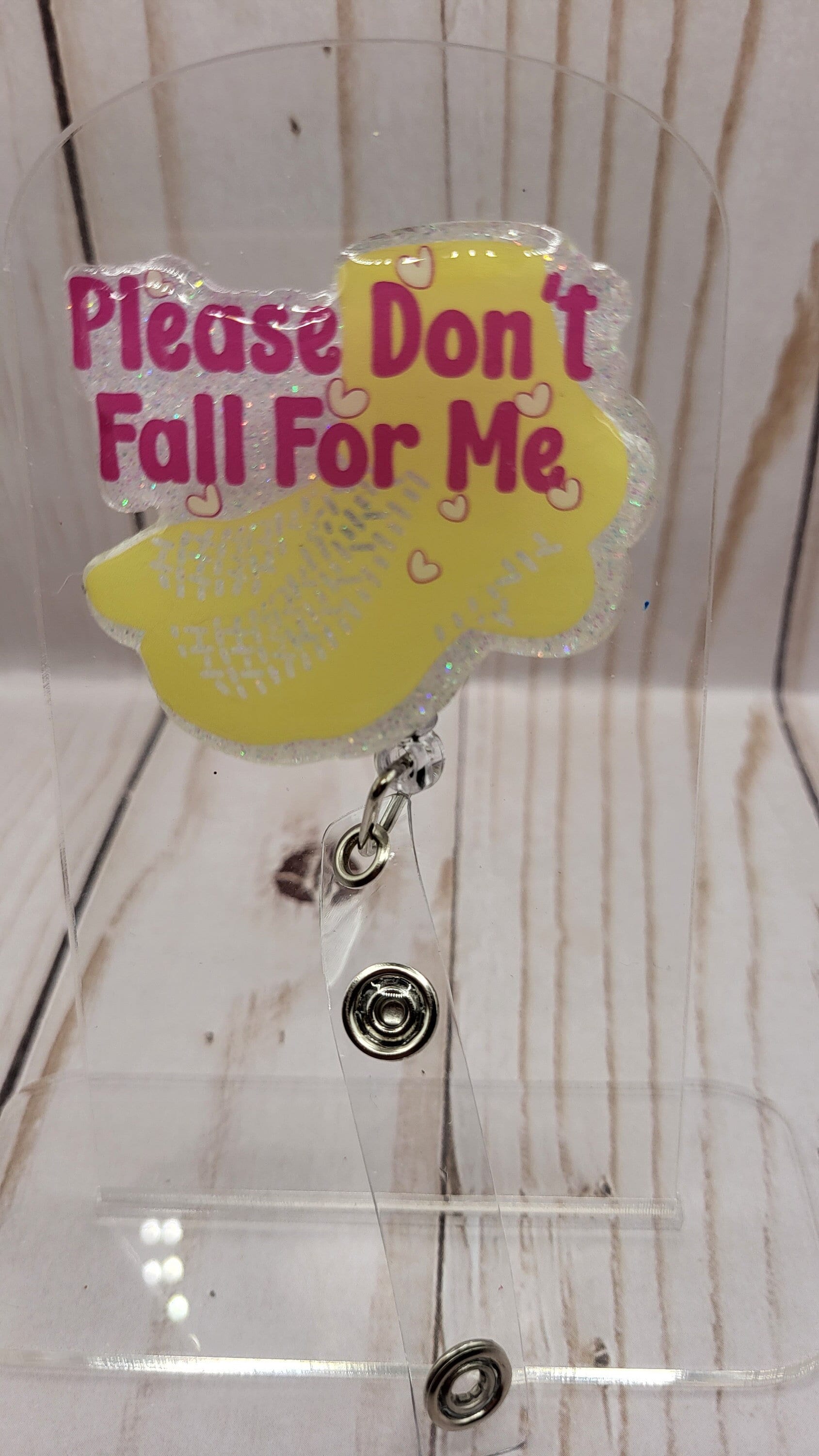 Medical Please Dont Fall for Me Yellow Socks Healthcare Retractable ...