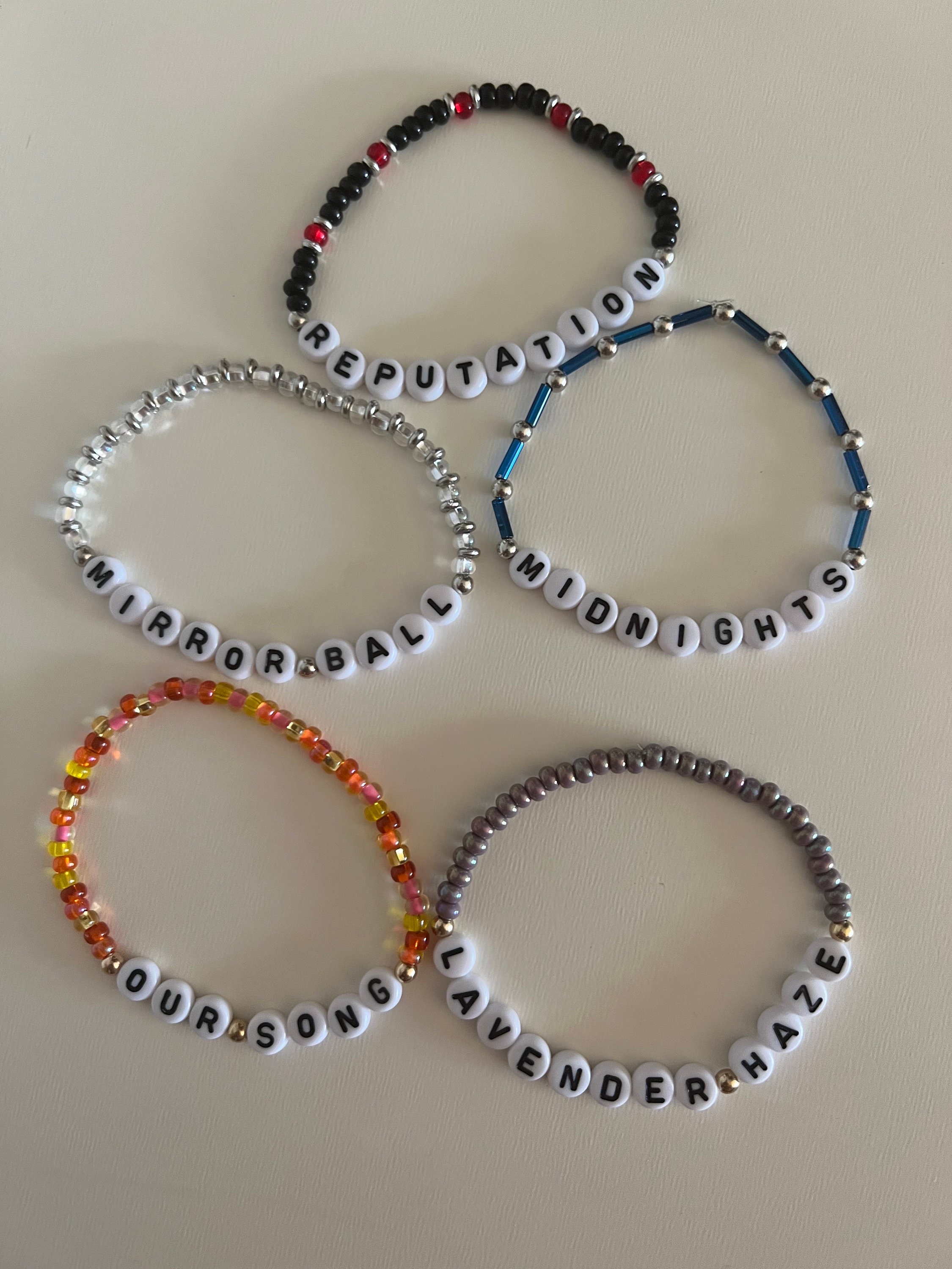 Friendship Bracelets Trading Set of 5 Eras Tour Bracelets Taylor Swift ...