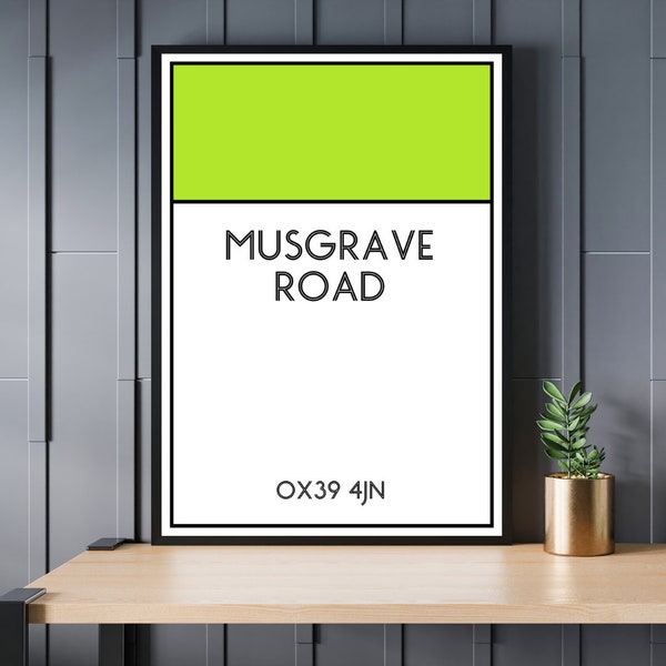 Custom Address Poster - Etsy