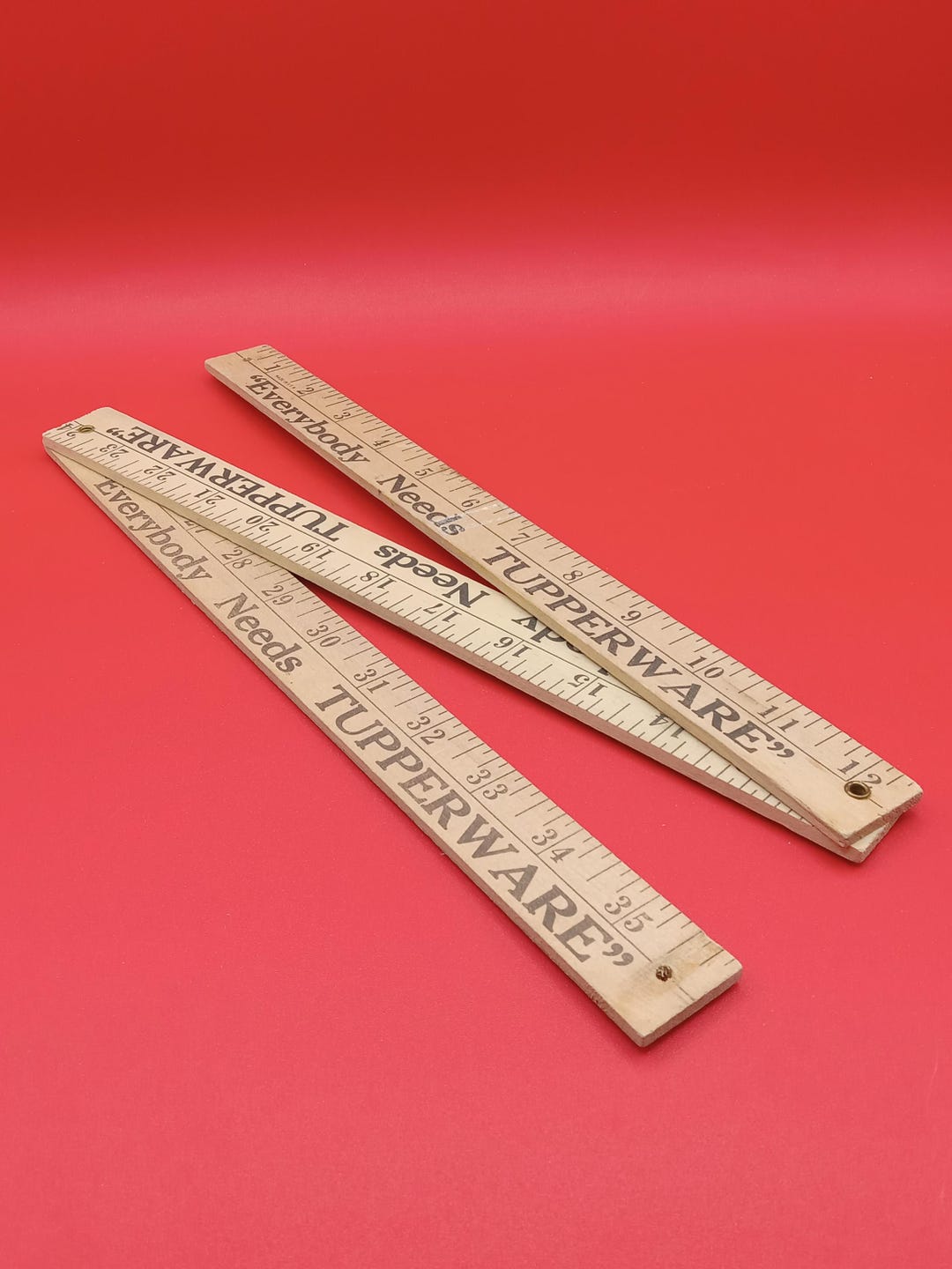 Everybody Needs Tupperware Foldable Wood Yard Stick Ruler - Etsy