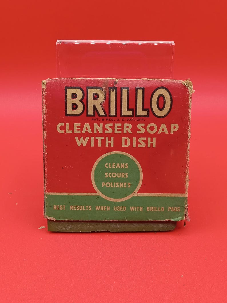 Vintage Brillo Soap and Dish in Box - Etsy