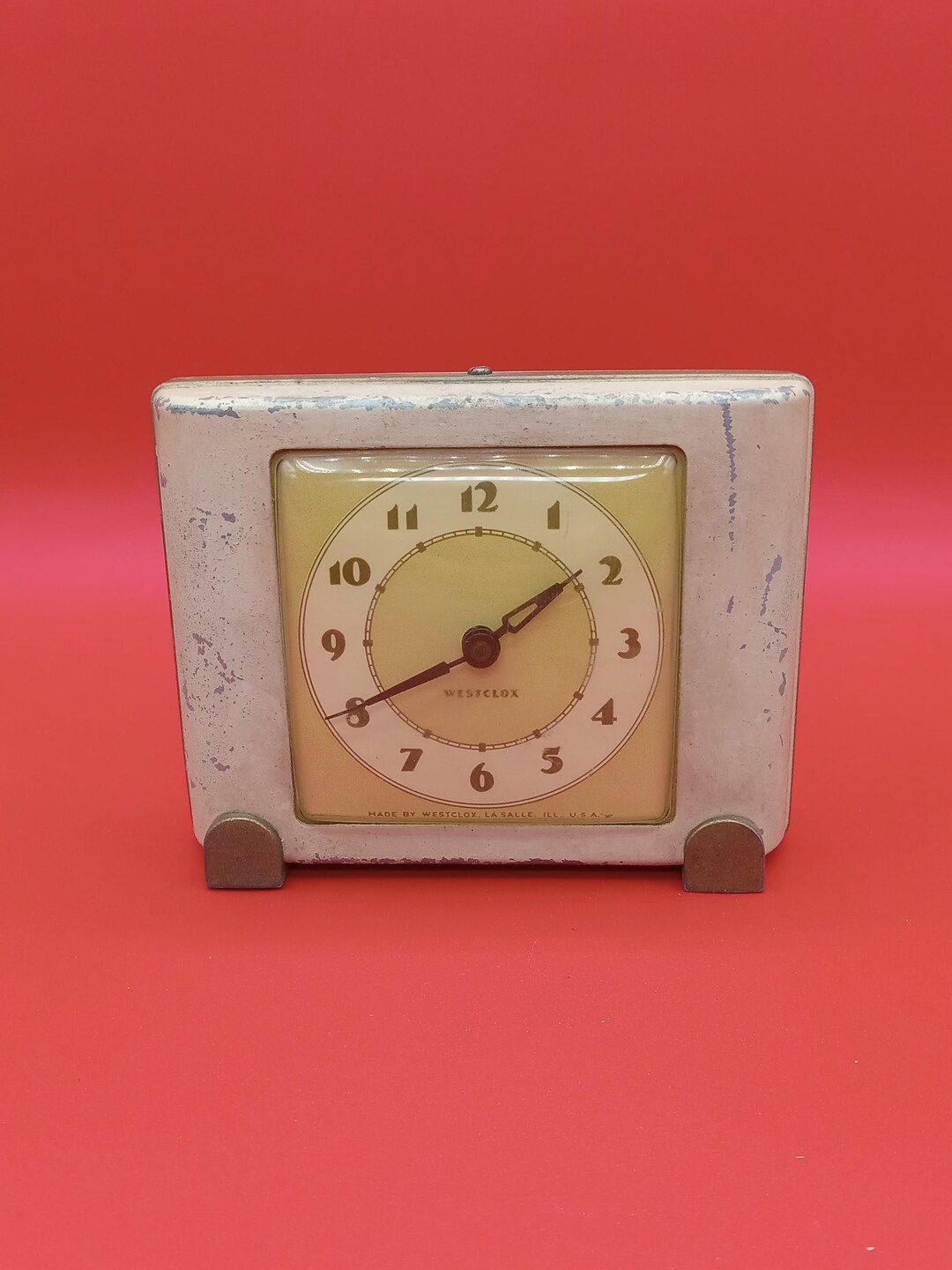 1930s Westclox Siesta Alarm Clock Ivory Art Deco Wind Up - Etsy