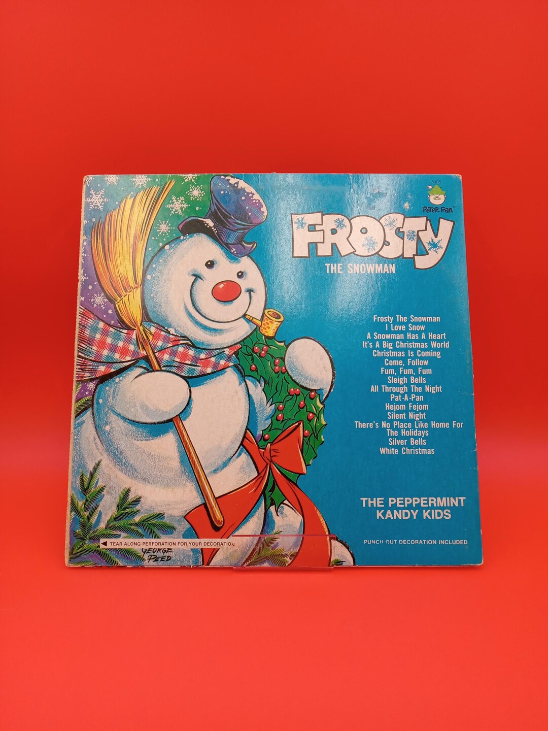 Vintage Frosty the Snowman Peter Pan Record the Peppermint Candy Kids ...