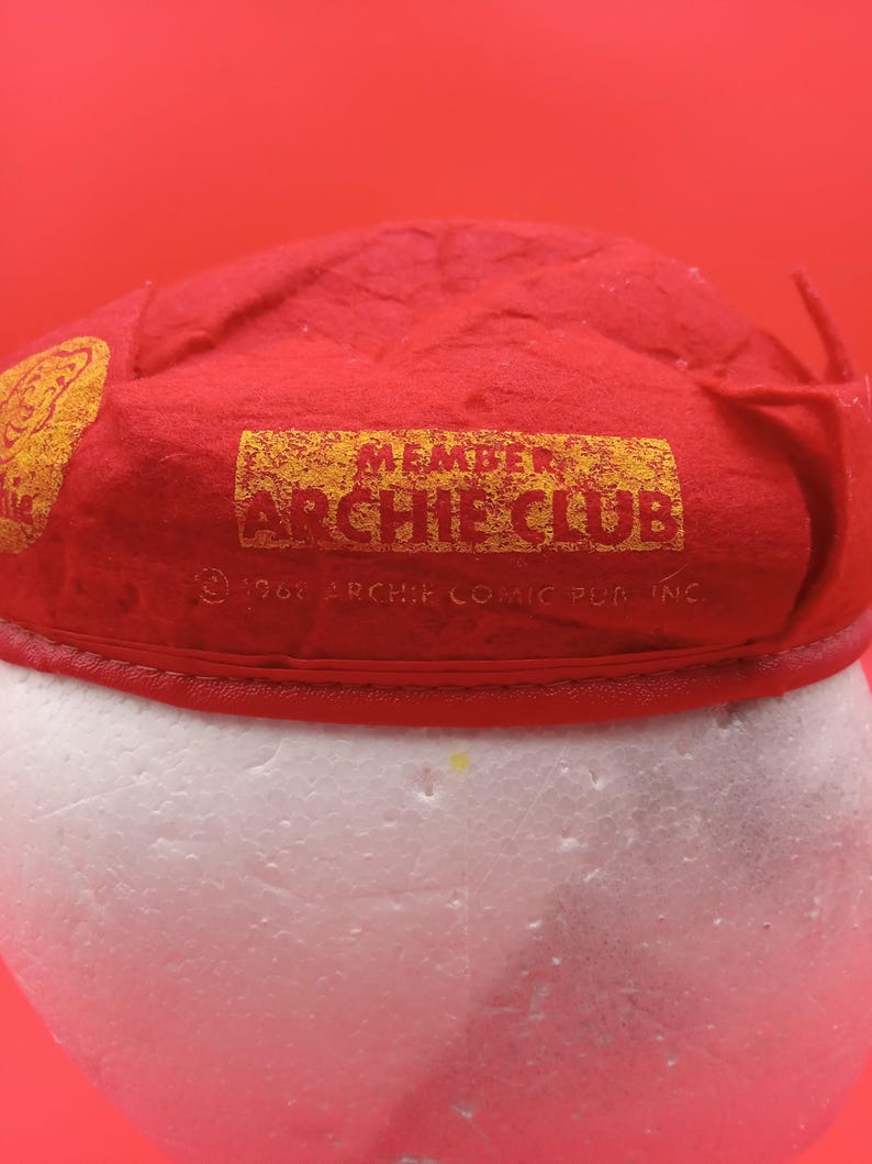 1968 Archie Comic Pub Inc Member Archie Club Jughead Hat - Etsy
