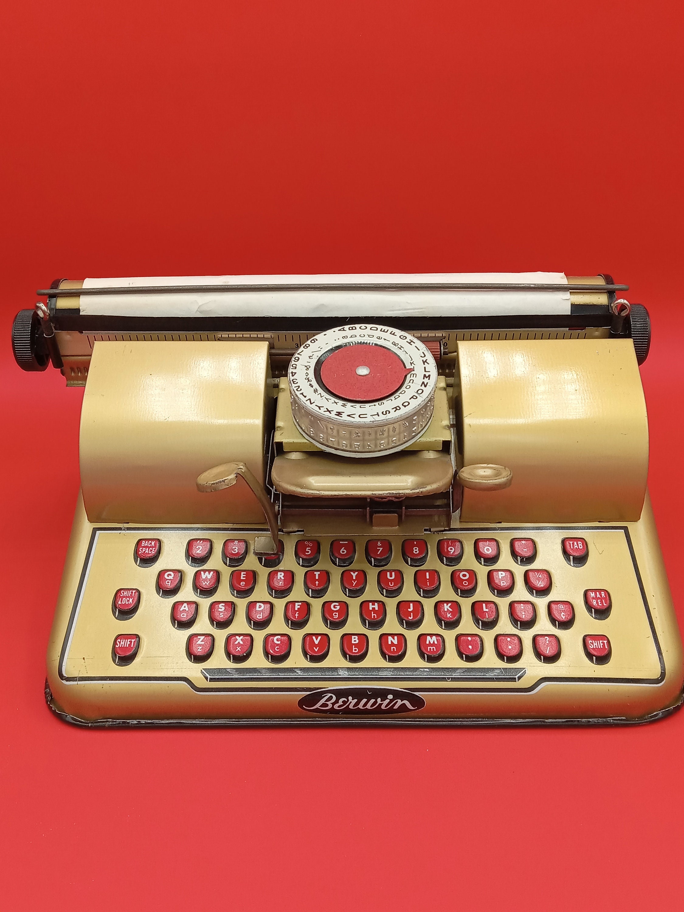1950s Berwin Gold Working Toy Typewriter in Original Box - Etsy