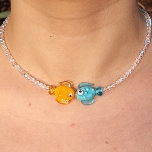 Fish Necklace Wt Murano Glass | Handmade Couple Choker Adorned With ...