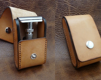 Customized Edge Razor Protector Case, Leather Razor Cover, Handcrafted ...