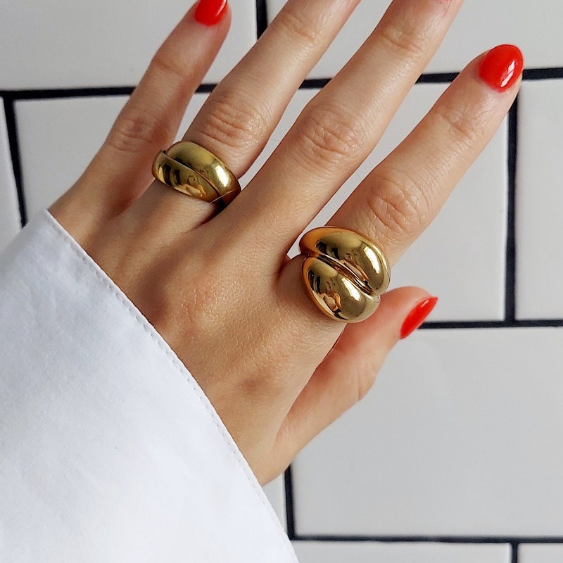 Bold Gold Ring - Etsy