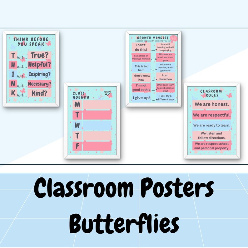 Classroom Management Posters Template for All Grade Levels - Etsy
