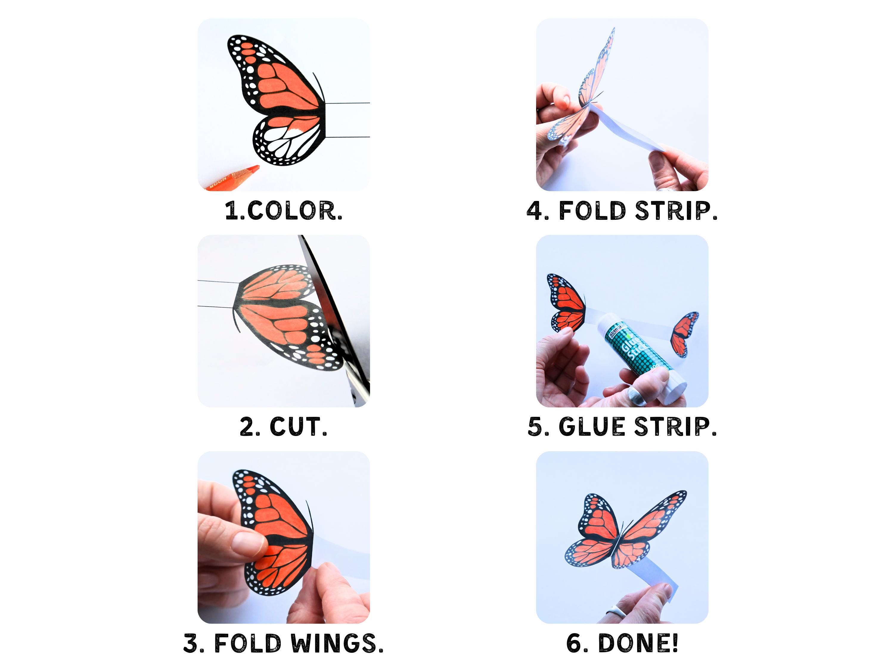 Butterfly Bookmarks | Printable Coloring Page | DIY Bookmark Craft ...