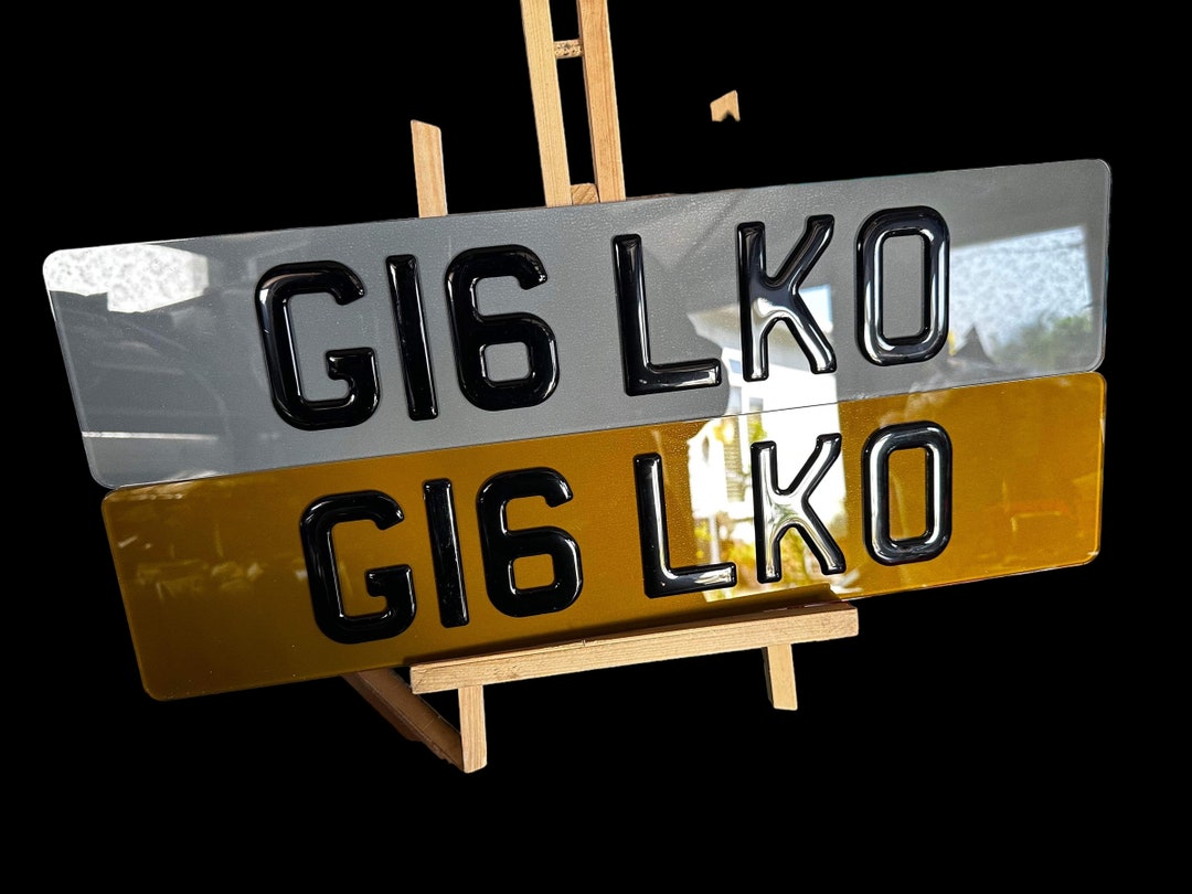 3D High Gloss Gels on Tinted Number Plates - Etsy