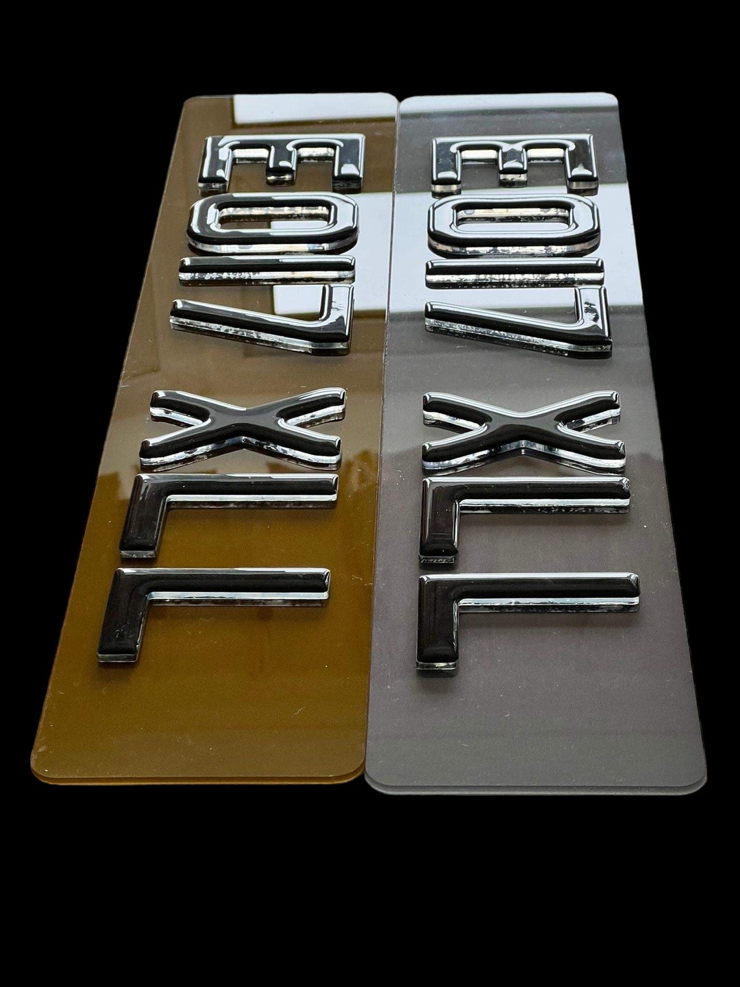 4D Krystal Clear Neon Number on Tinted Number Plates - Etsy UK