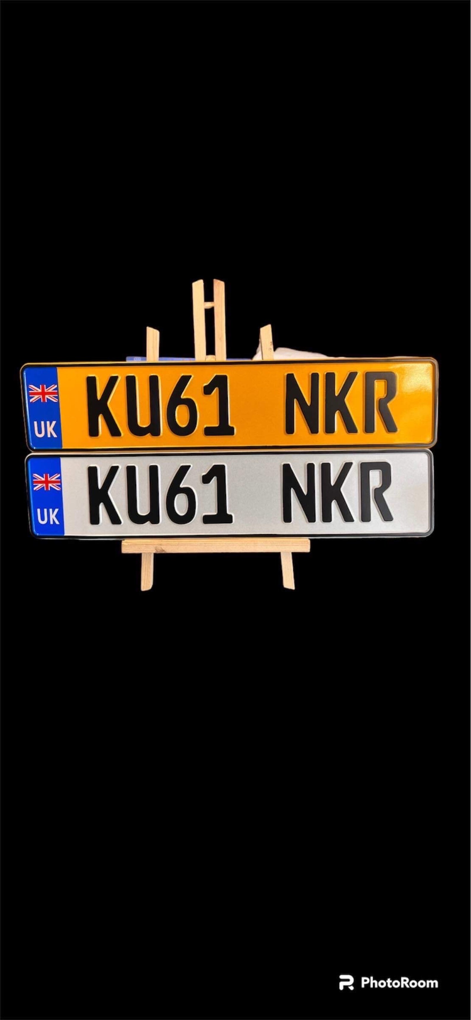 German Font Pressed Aluminium Number Plates With Country End - Etsy