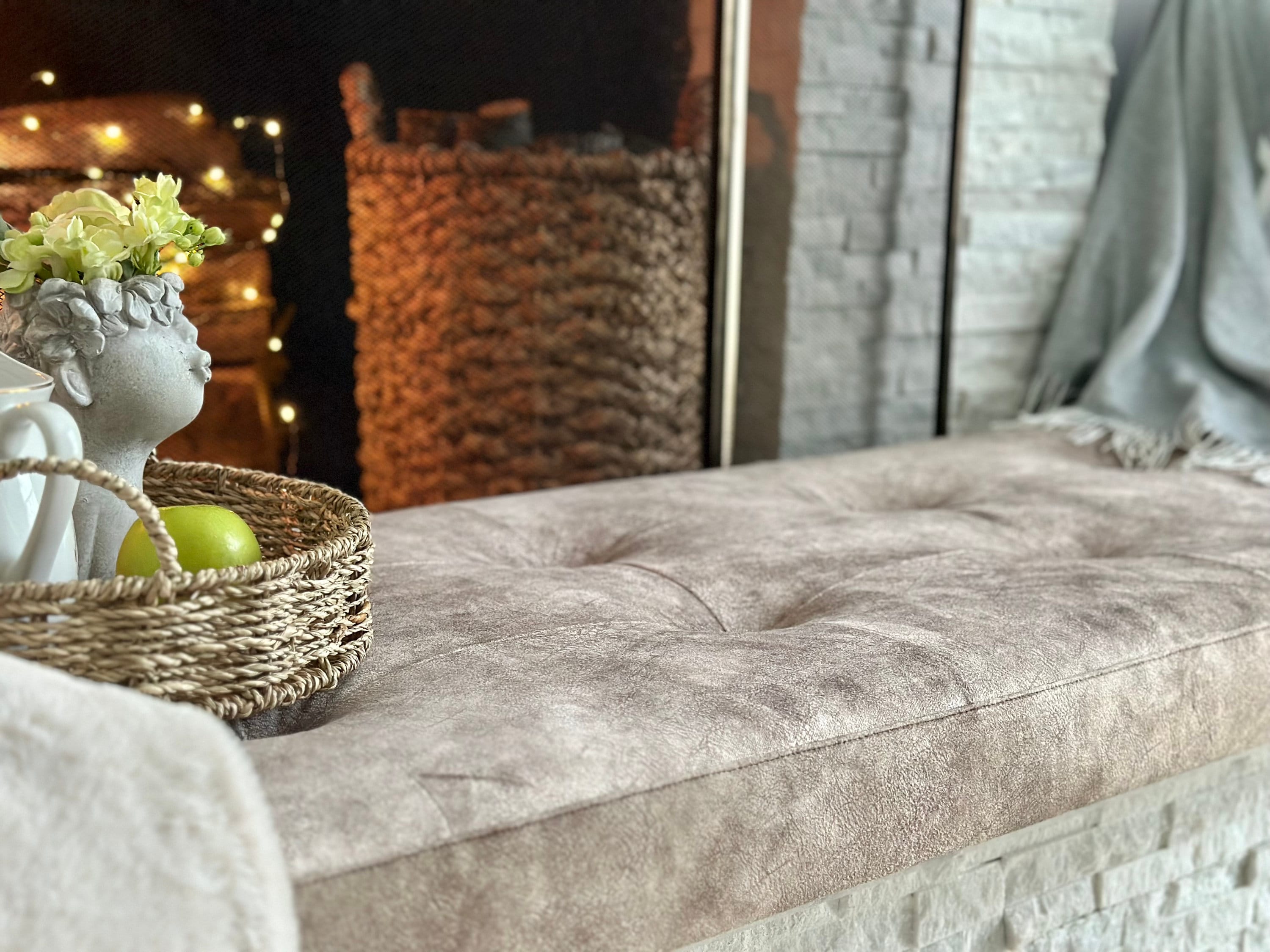 Custom Size Cushion - Cozy Space by the Fireplace- Multi Functional ...