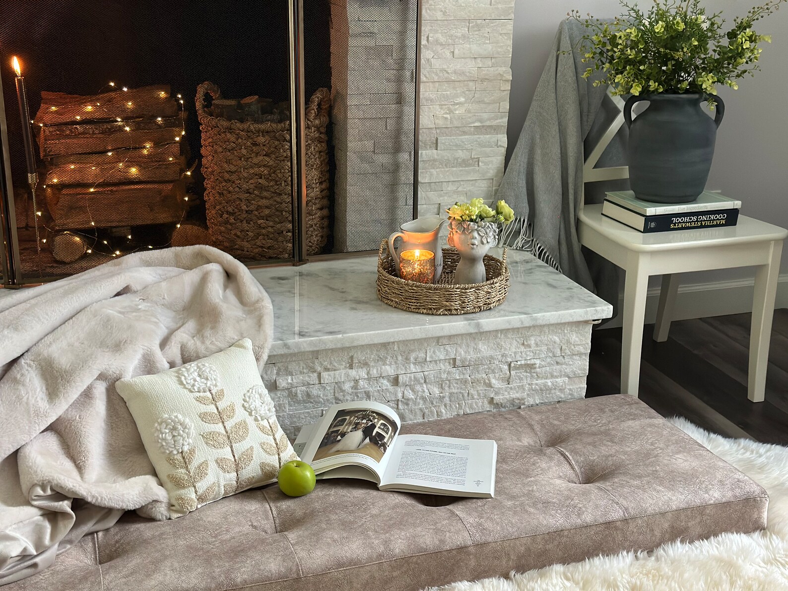 Custom Size Cushion - Cozy Space by the Fireplace- Multi Functional ...