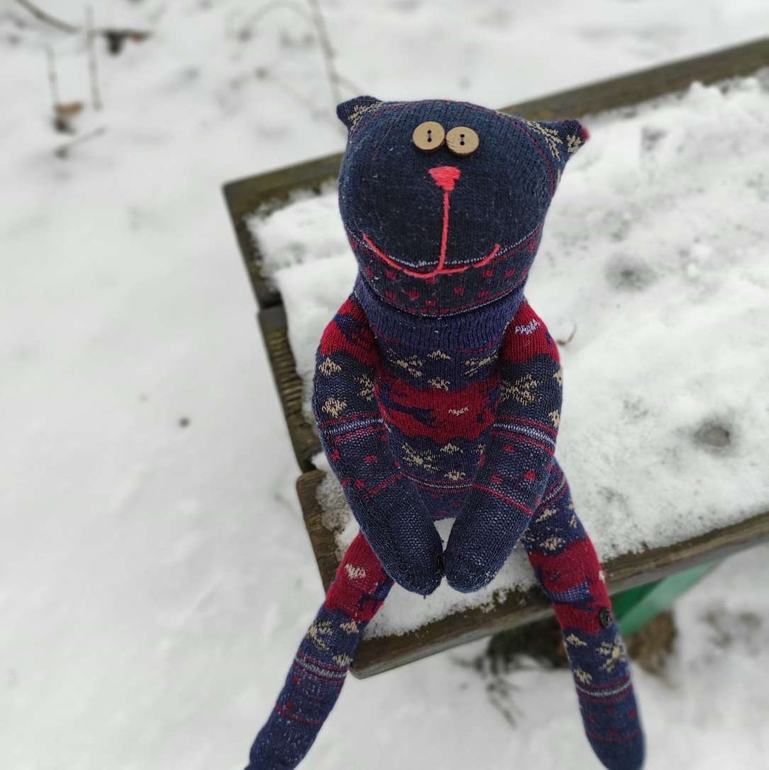 Super Lovely Cat, Beautiful Scandinavian Cat, Sock Cat Hanging on Its ...