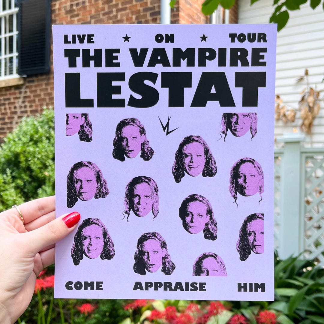 The Vampire Lestat - Live on Tour Poster, Interview With the Vampire Season 3 Art Print - Etsy