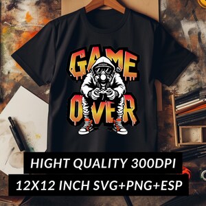 Game Over Sublimation PNG: Urban Gamer Design (digital Download) - Etsy