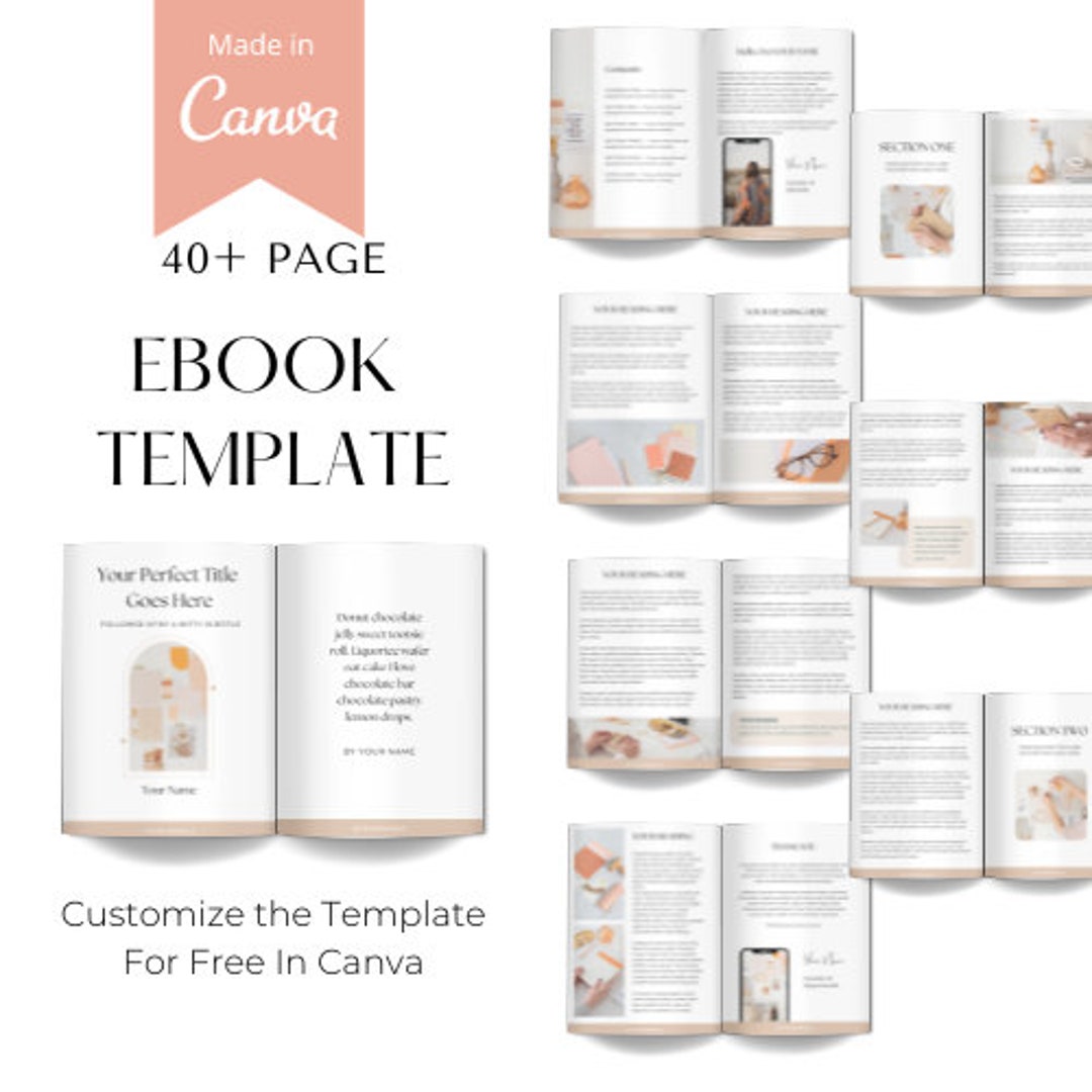 50 Page Ebook Template Canva, Editable Ebook Template, Ebook Digital ...