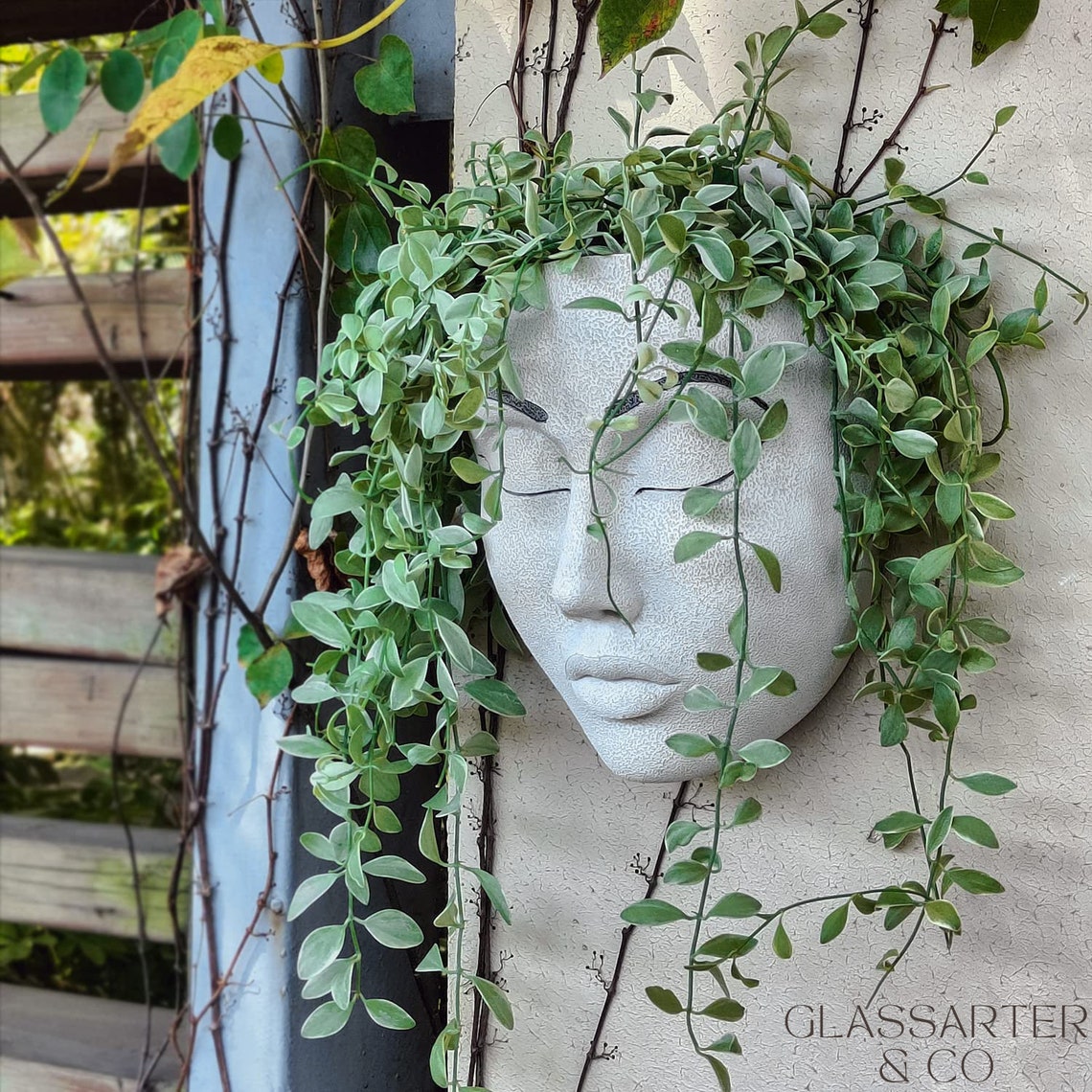 Face Head Pot Plant Potceramic Face Vase Hanging Planter Home - Etsy