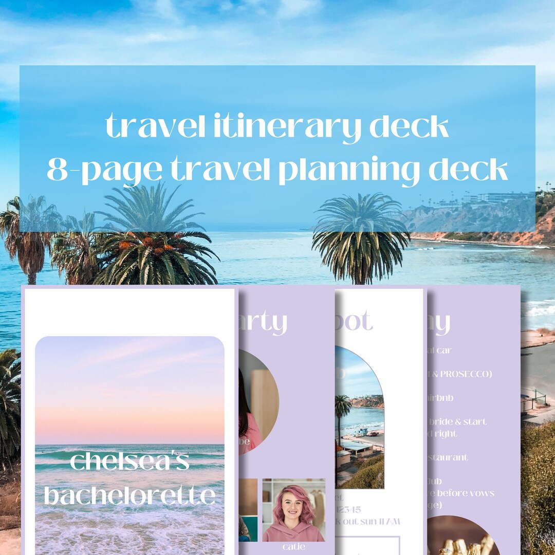 Itinerary Travel Deck 8 Pages, Fully Customizable Itinerary ...
