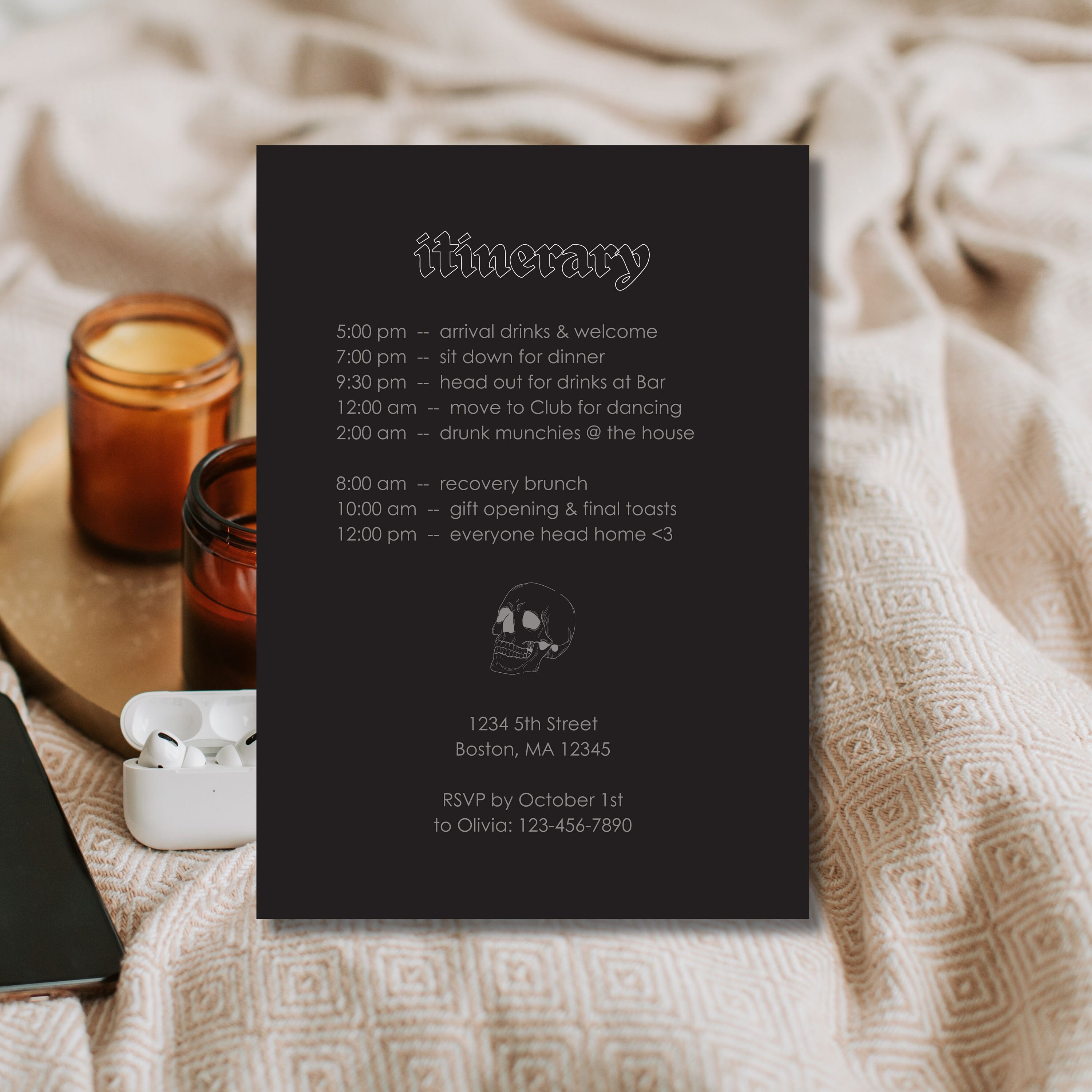 Bride-or-die Bachelorette Invite Template 5x7 Invite for Print or ...