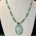Celadon Stone Necklace, Light Green Beaded Necklace With Pendant ...