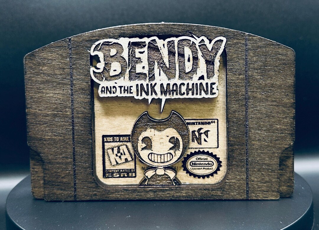 Bendy & the Ink Machine - Wooden Cartridge | N64 | Handmade - Gaming ...