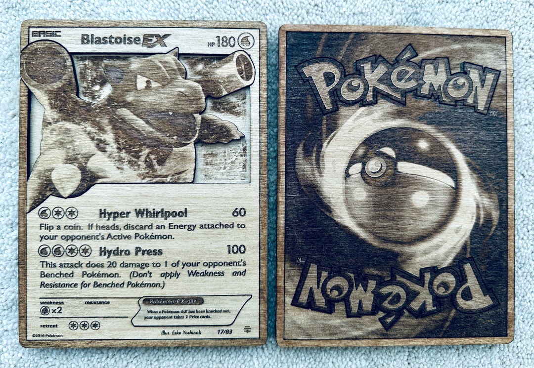 Wooden Pokémon Card Handmade Custom 3D Card TCG - Etsy