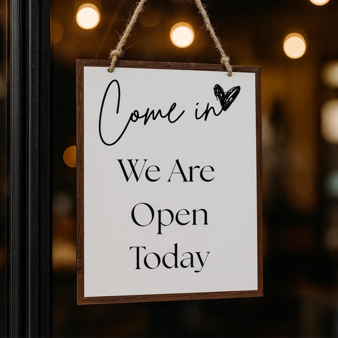 Editable Open Sign Closed Sign Canva Templates for Small Business ...