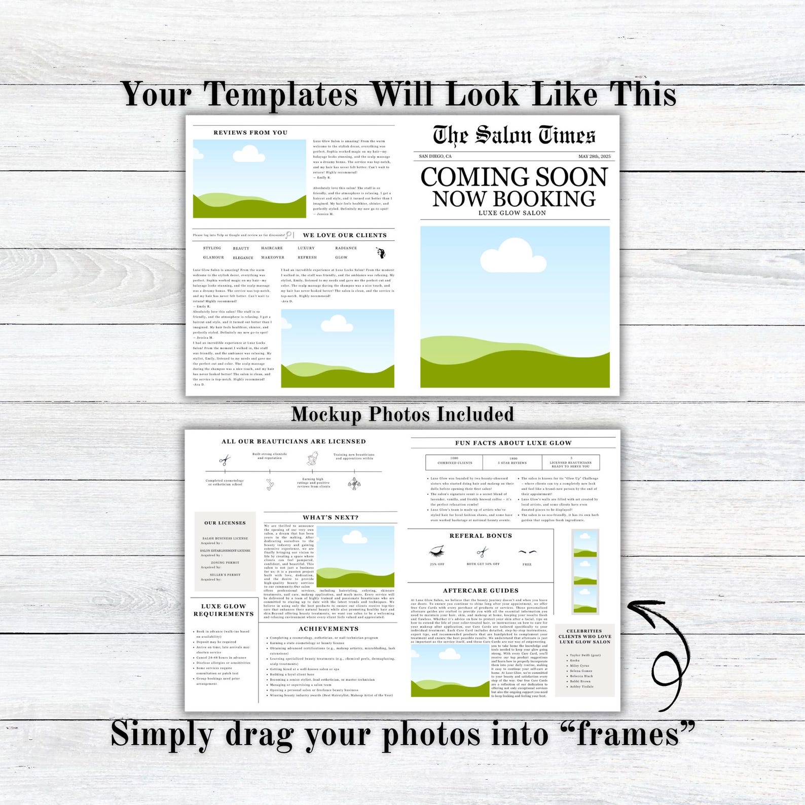 Canva Business Newspaper Photoshoot Template Newsletter Custom Canva ...