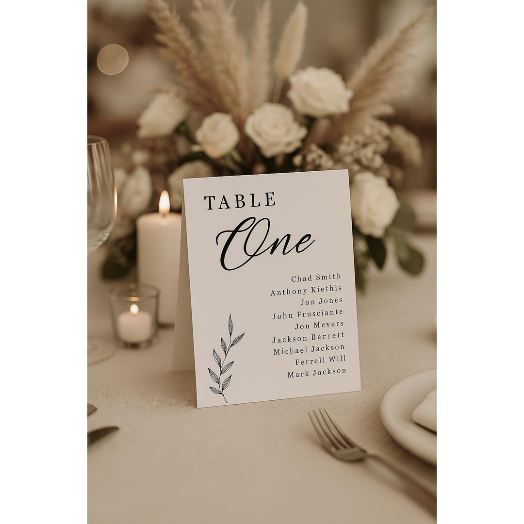 Boho Wedding Table Numbers Sign Editable Table Number Sign Canva ...
